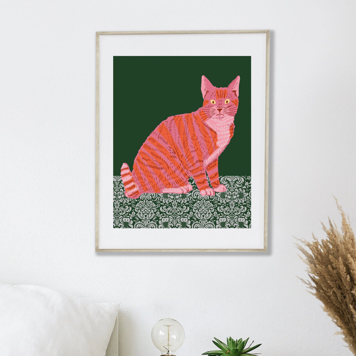 Cat art print/cat illustration /cat print wall art/art print cat/cat/c ...